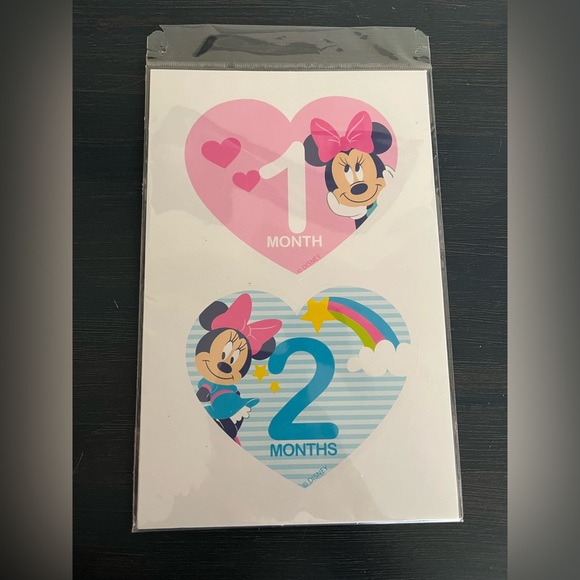 Disney | Other | Disney Baby Minnie Mouse Milestone Belly Stickers New ...